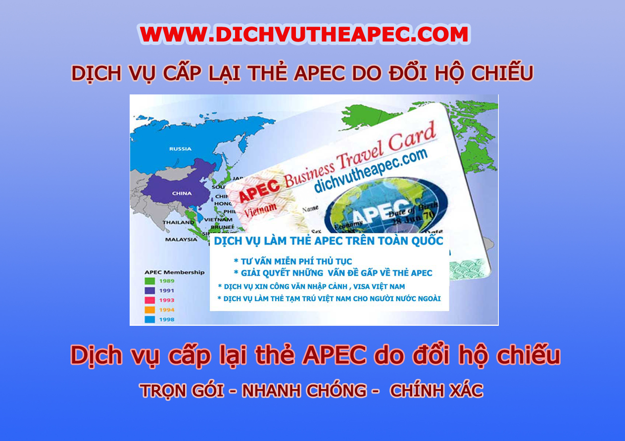 Dịch vụ cấp lại thẻ Apec do đổi hộ chiếu - Dịch Vụ Làm Thẻ Apec